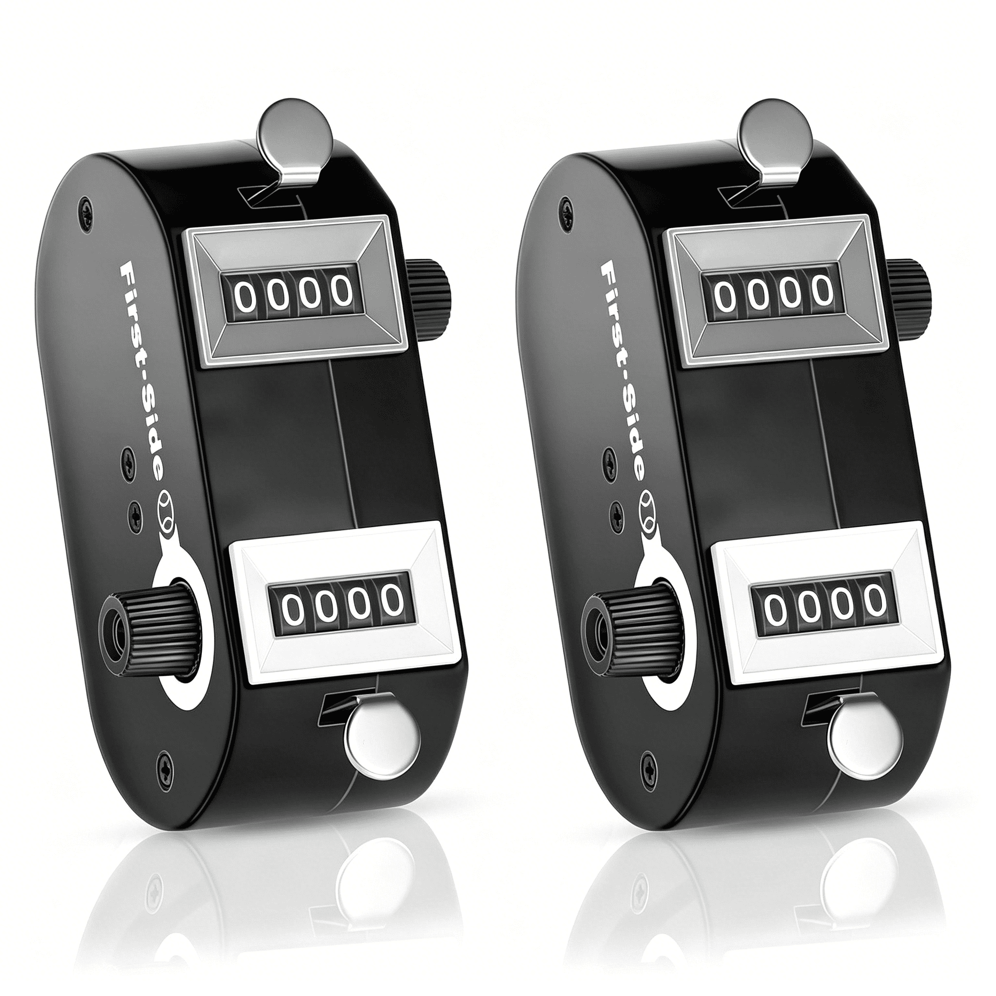 BESTSKY 2 Pieces Black Dual Pitch Counter Tally Click Counter Score ...