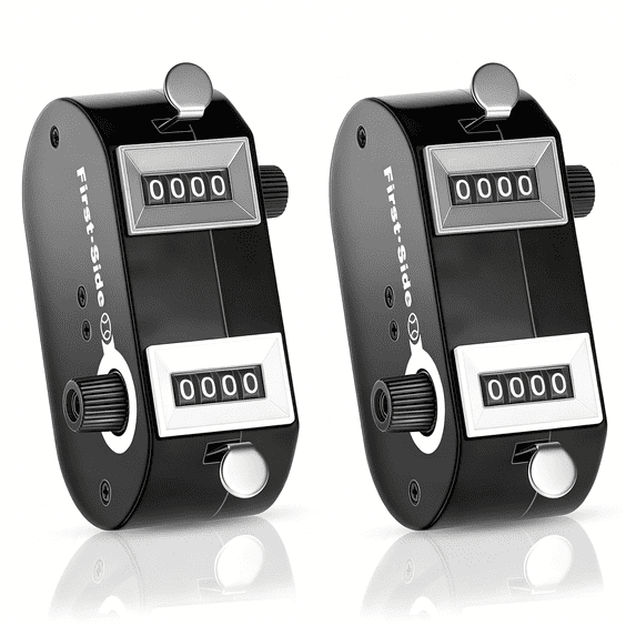 BESTSKY 2 Pieces Black Dual Pitch Counter Tally Click Counter Score ...