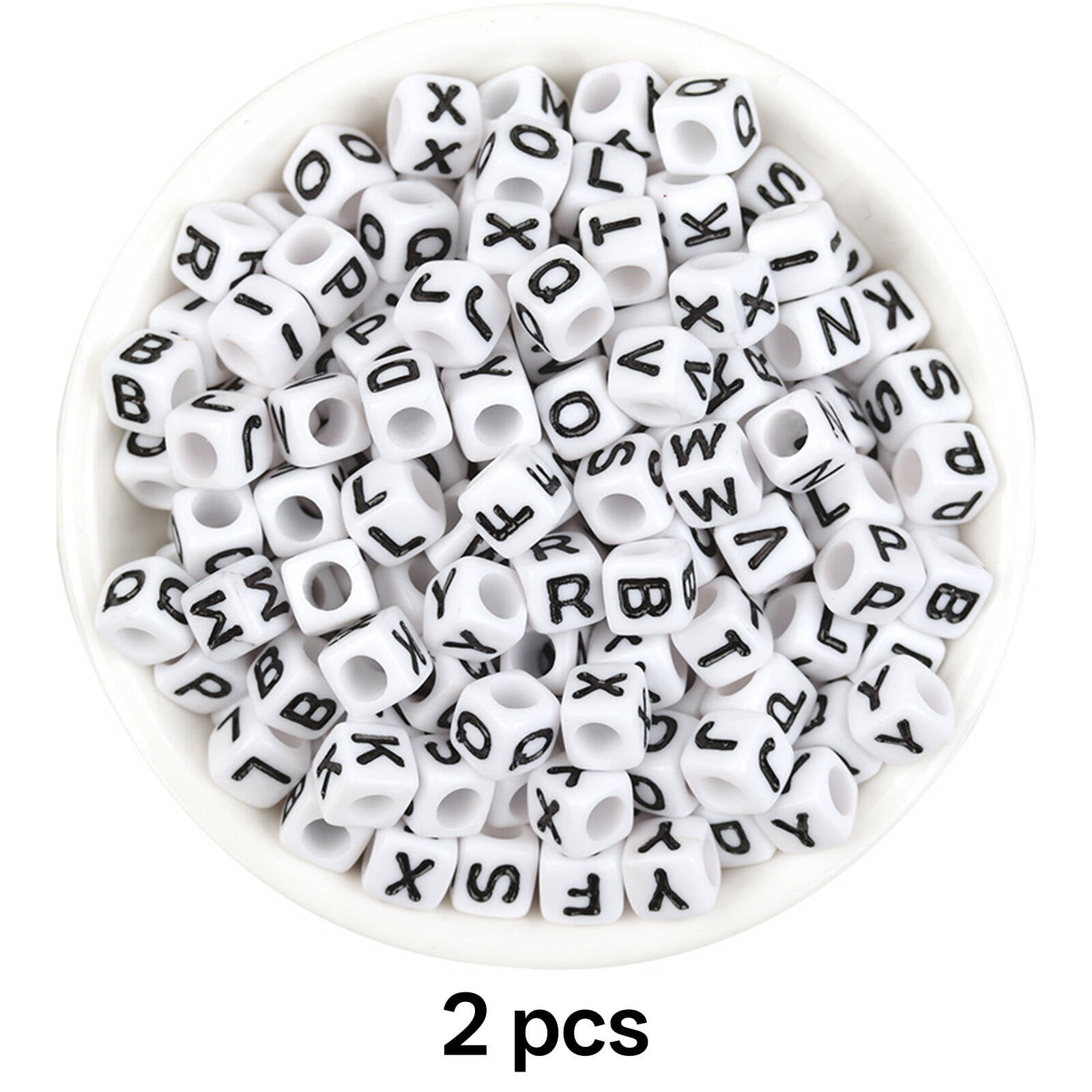 BESTSKY 200 Pcs Silicone Beads,Colorful Letter Beads Bracelet Beads ...