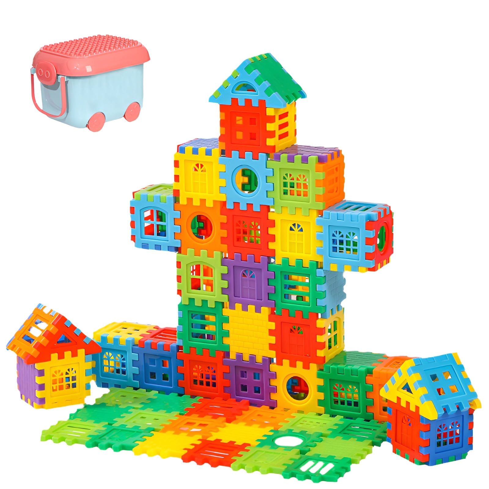 BESTSKY 200Pcs Baby Building Blocks,Hands-On Skills Building Blocks ...