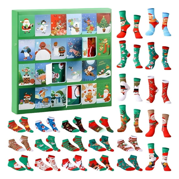 BESTSKY 2025 Christmas Advent Calendar,Christmas Sock Advent Calendar ...