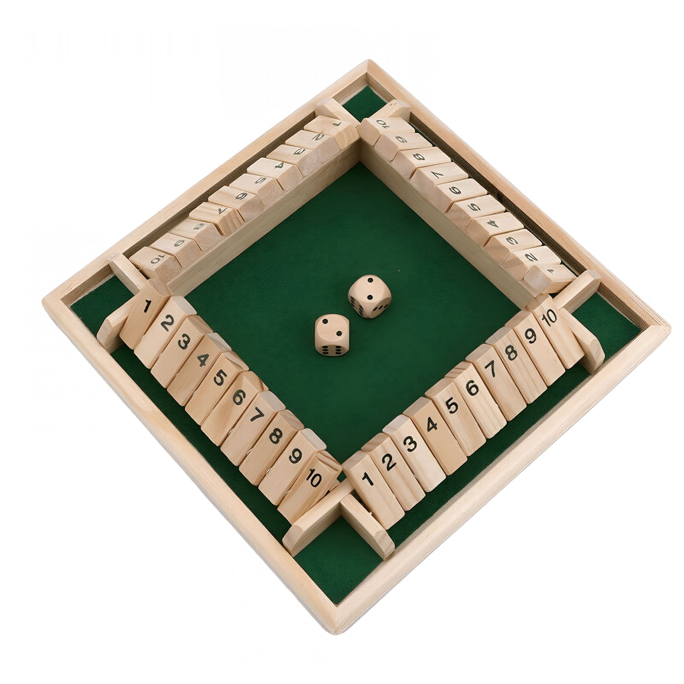 BESTSKY 2026 New 10 Number Pub Bar Board Dice Game for Shut the Box ...
