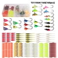 BESTSKY 2026 New 160Pcs Ice Fishing Jigs Ice Fishing Lures Ice Fishing ...