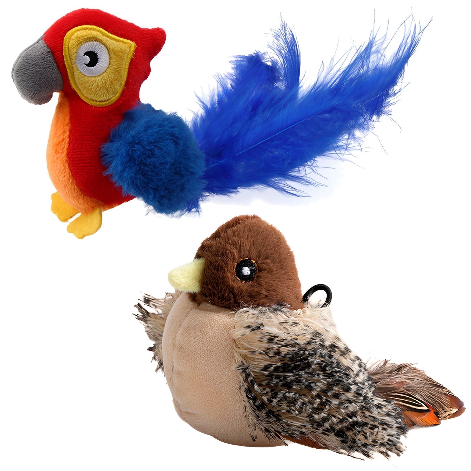 BESTSKY 2026 New 2Pcs Flapping Bird Cat Toy,Dynamic Prey Chirping Bird ...