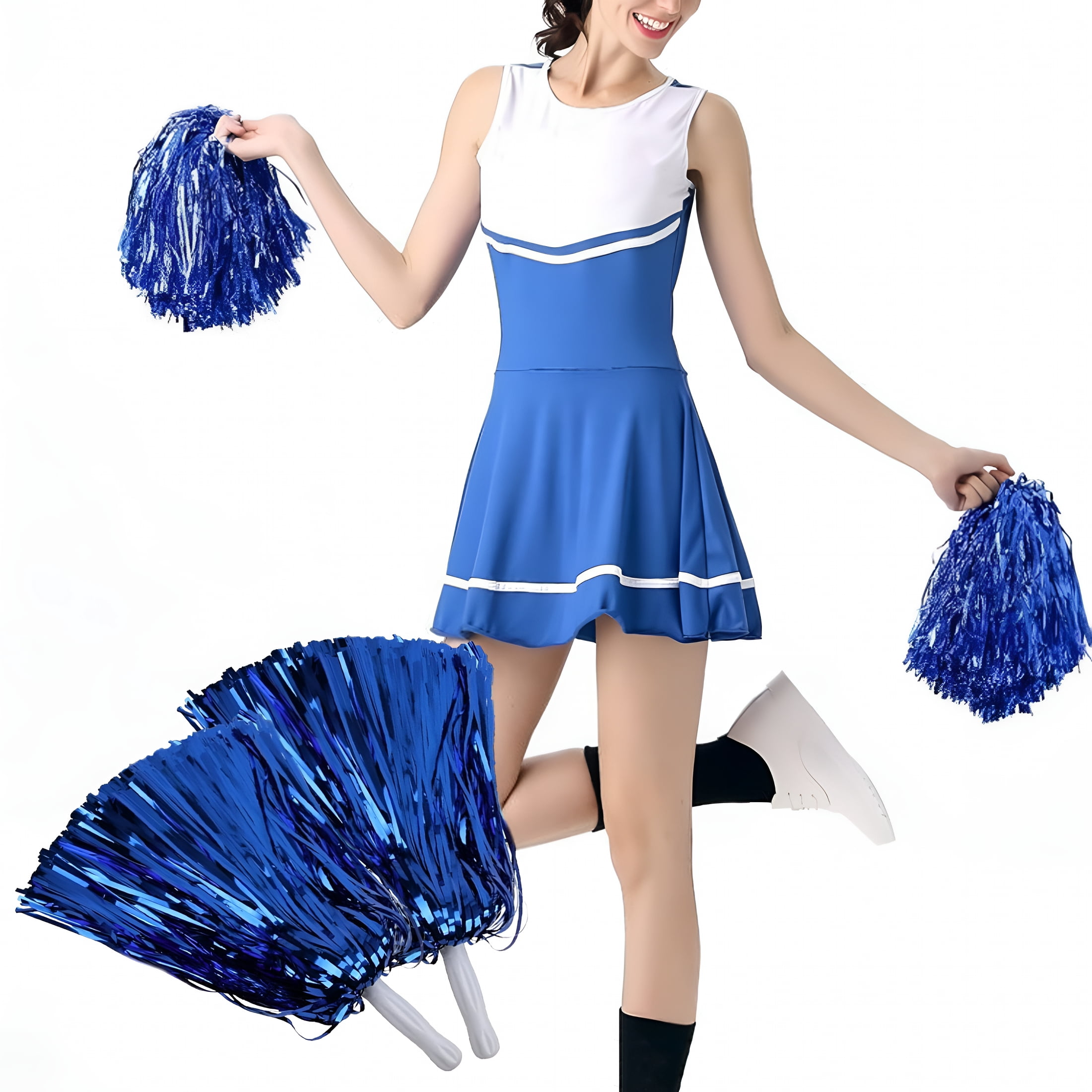 BESTSKY 2026 New 2Pcs Pom Poms Cheerleading Metallic Foil Cheer Pom ...