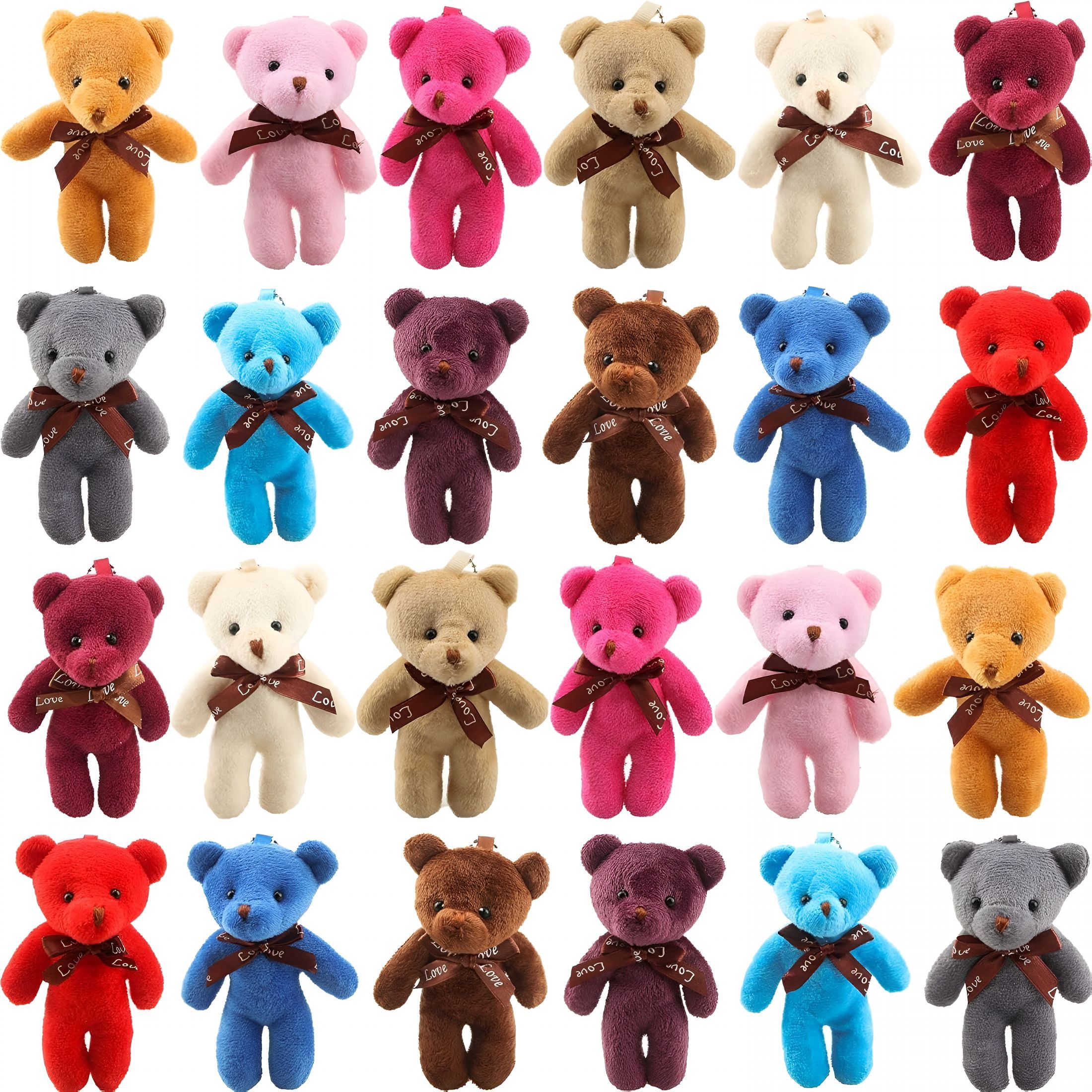 BESTSKY 2026 New 36 Packs 4.7 Inch Mini Teddy Bear Toy Plush Stuffed ...