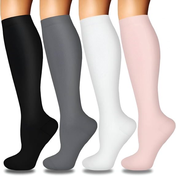 BESTSKY 2026 New 4 Pairs Compression Socks for Women Circulation ...