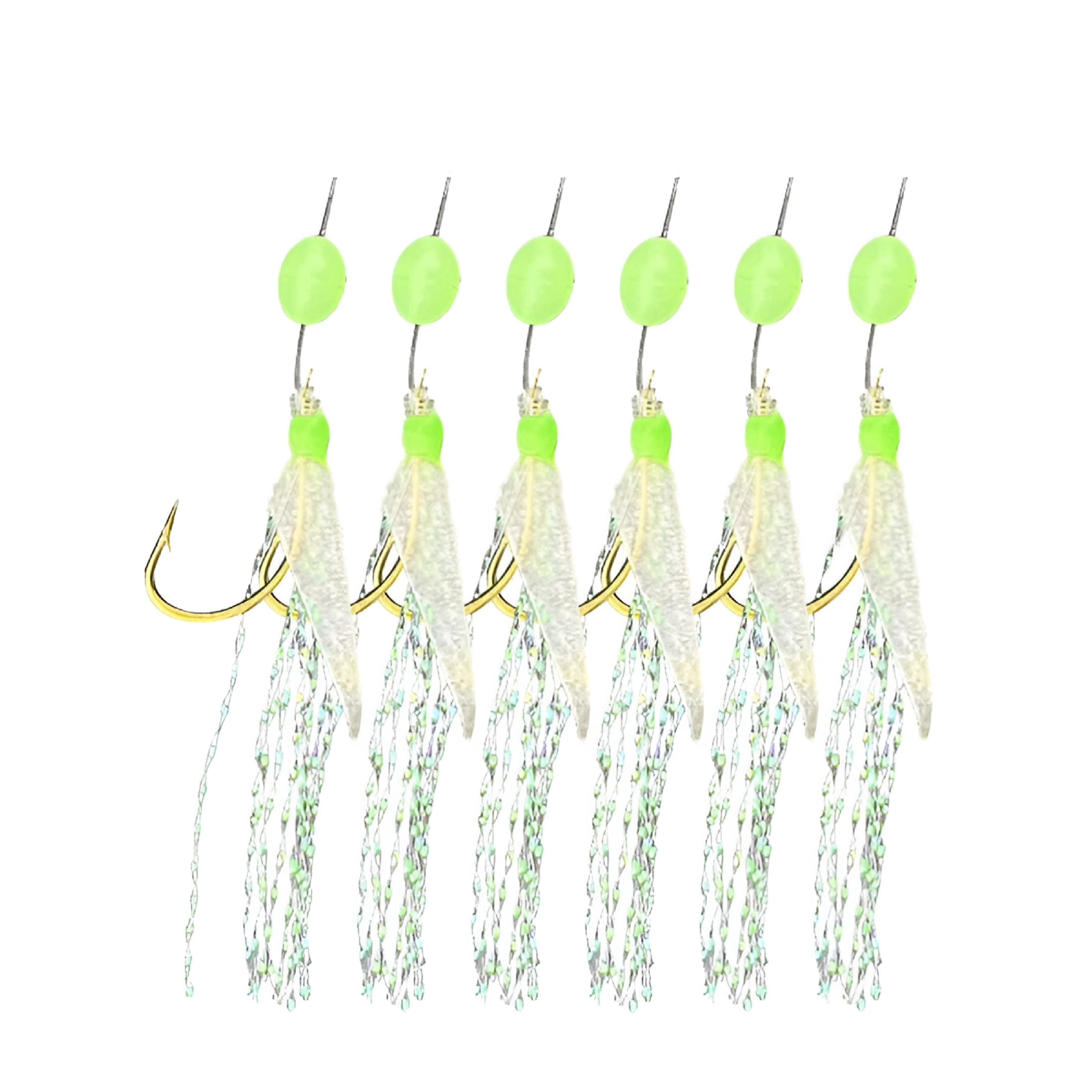 BESTSKY 2026 New 5 Pack of Fishing Lure Rigs with Luminous Beads for ...