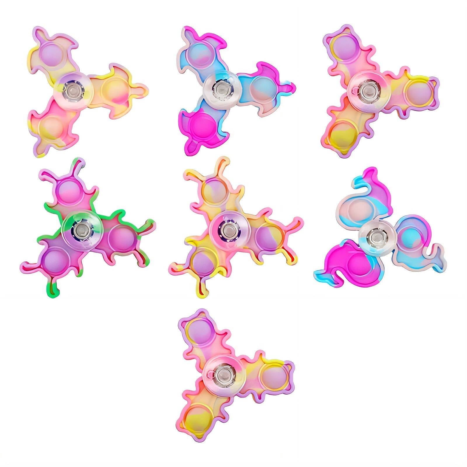 BESTSKY 2026 New 7Pcs Fidget Toys,Animal Spinning Top Figette Toys ...