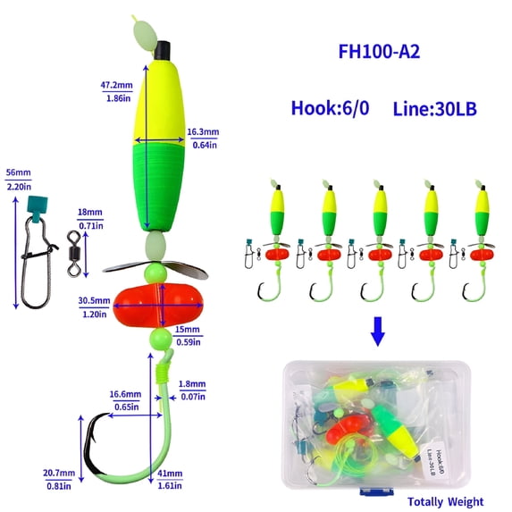 BESTSKY 2026 New Bank Fishing Catfish Rigs Float Rattler Beads Rig with ...
