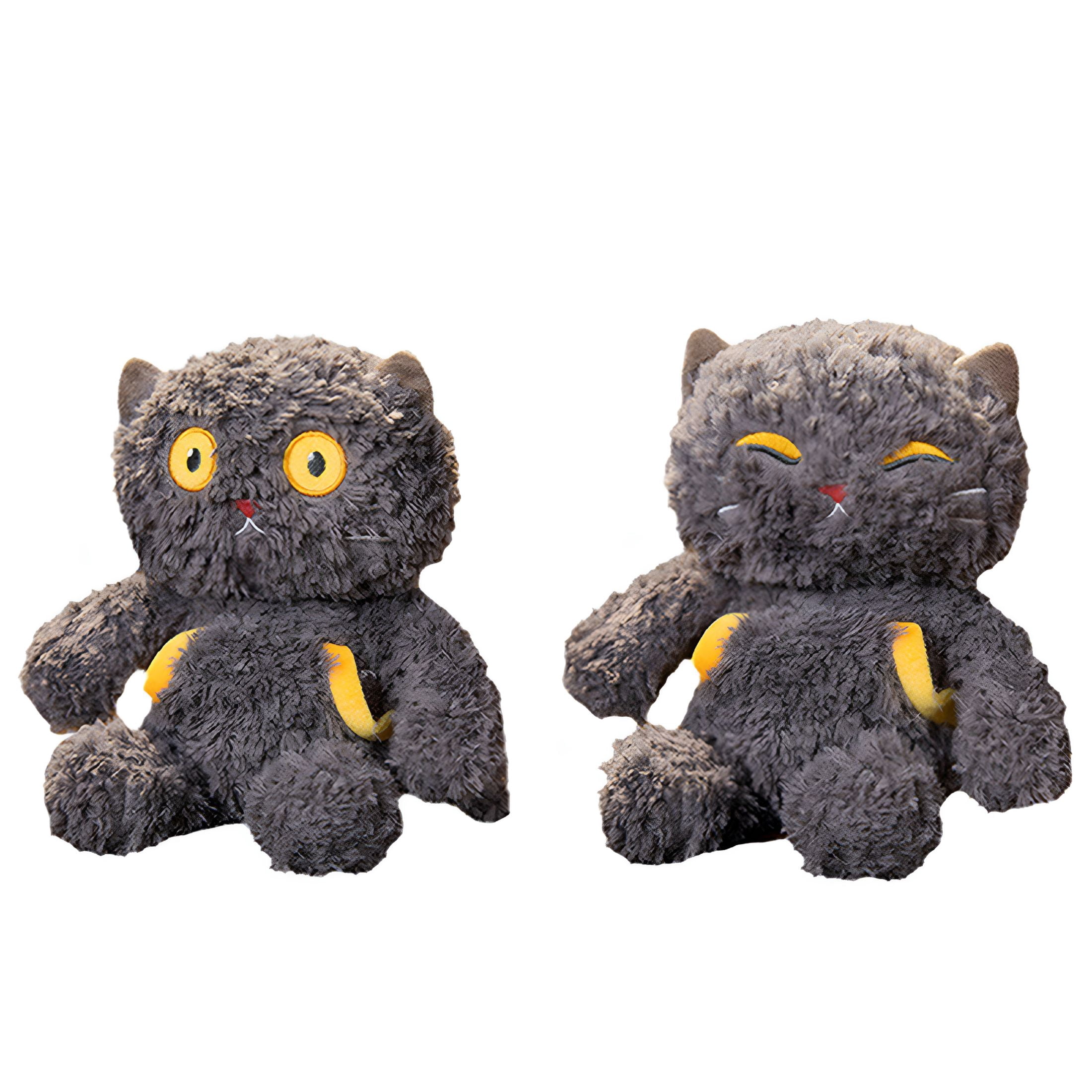 BESTSKY 2026 New Cat Plush Toy Soft Face Changing Cat Stuffed Animals ...