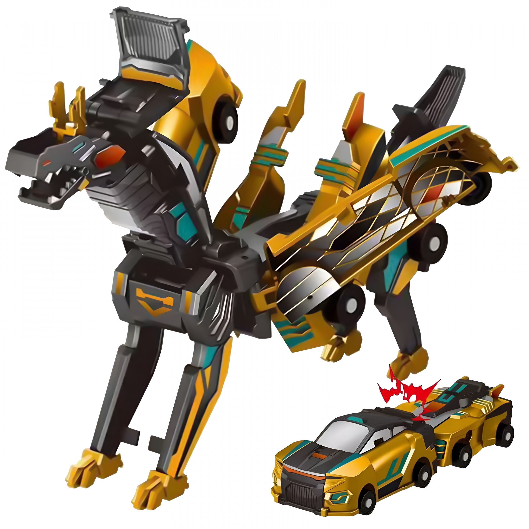 BESTSKY 2026 New Dinosaur Transformer Car Toy,Cars That Turn Into ...