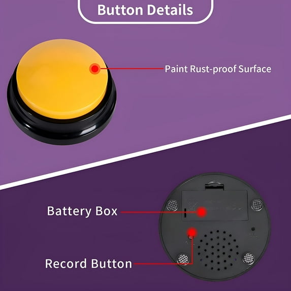BESTSKY 2026 New Dog Buttons for Communication, Voice Recording Button ...