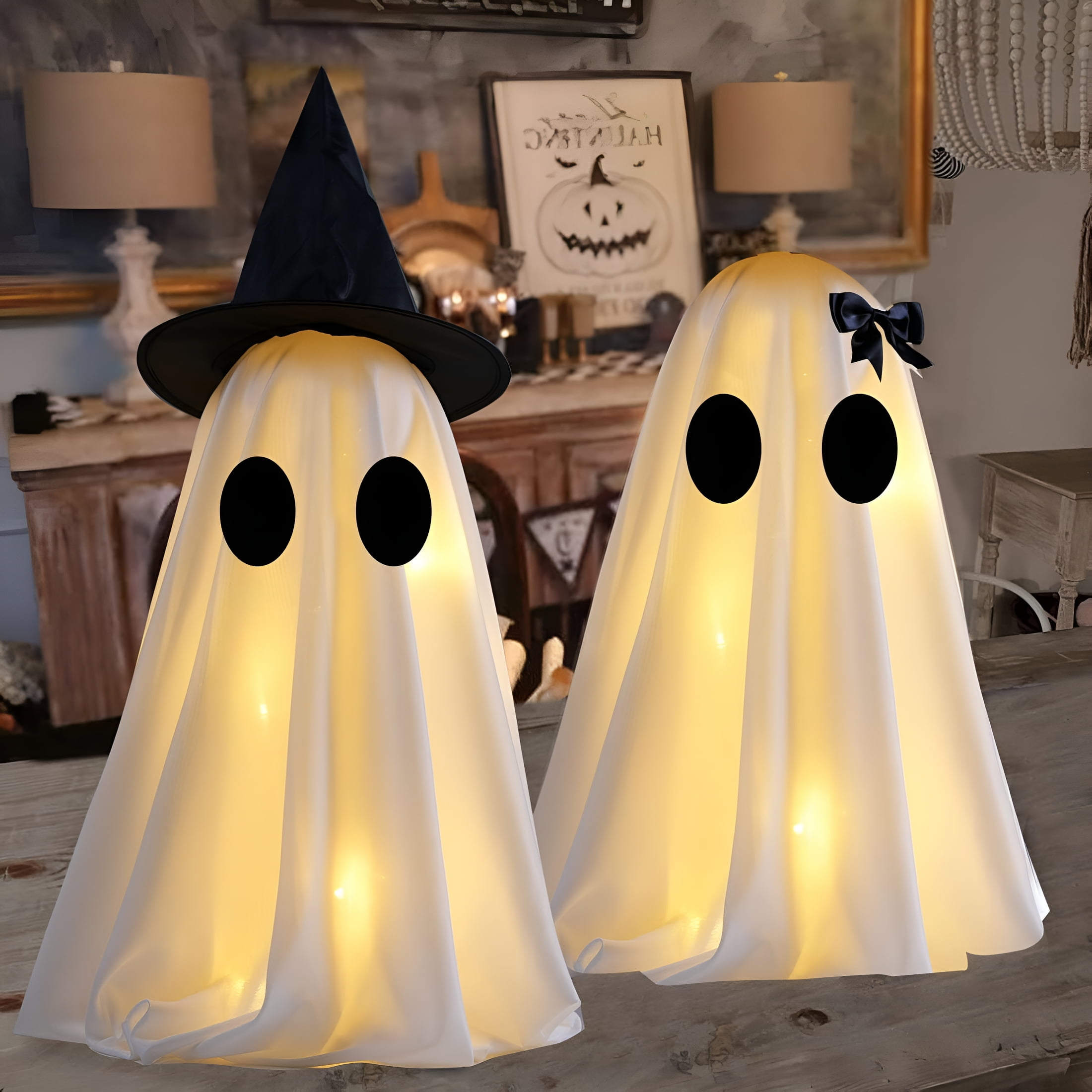 BESTSKY 2026 New Light Up Halloween Ghost Decorations,Set of 2 Diy ...