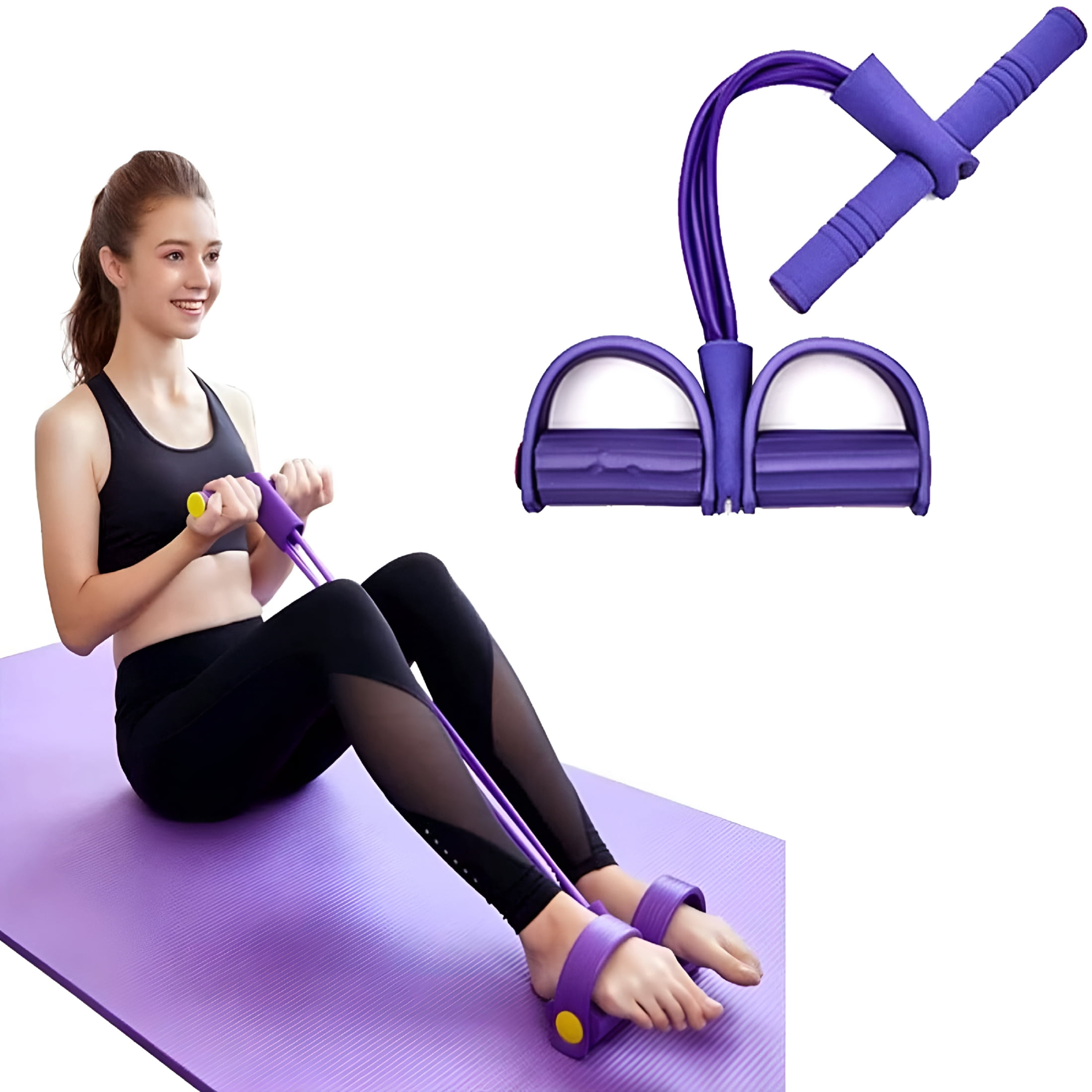 BESTSKY 2026 New Pedal Resistance Bands with Handle Exercise Bands for ...