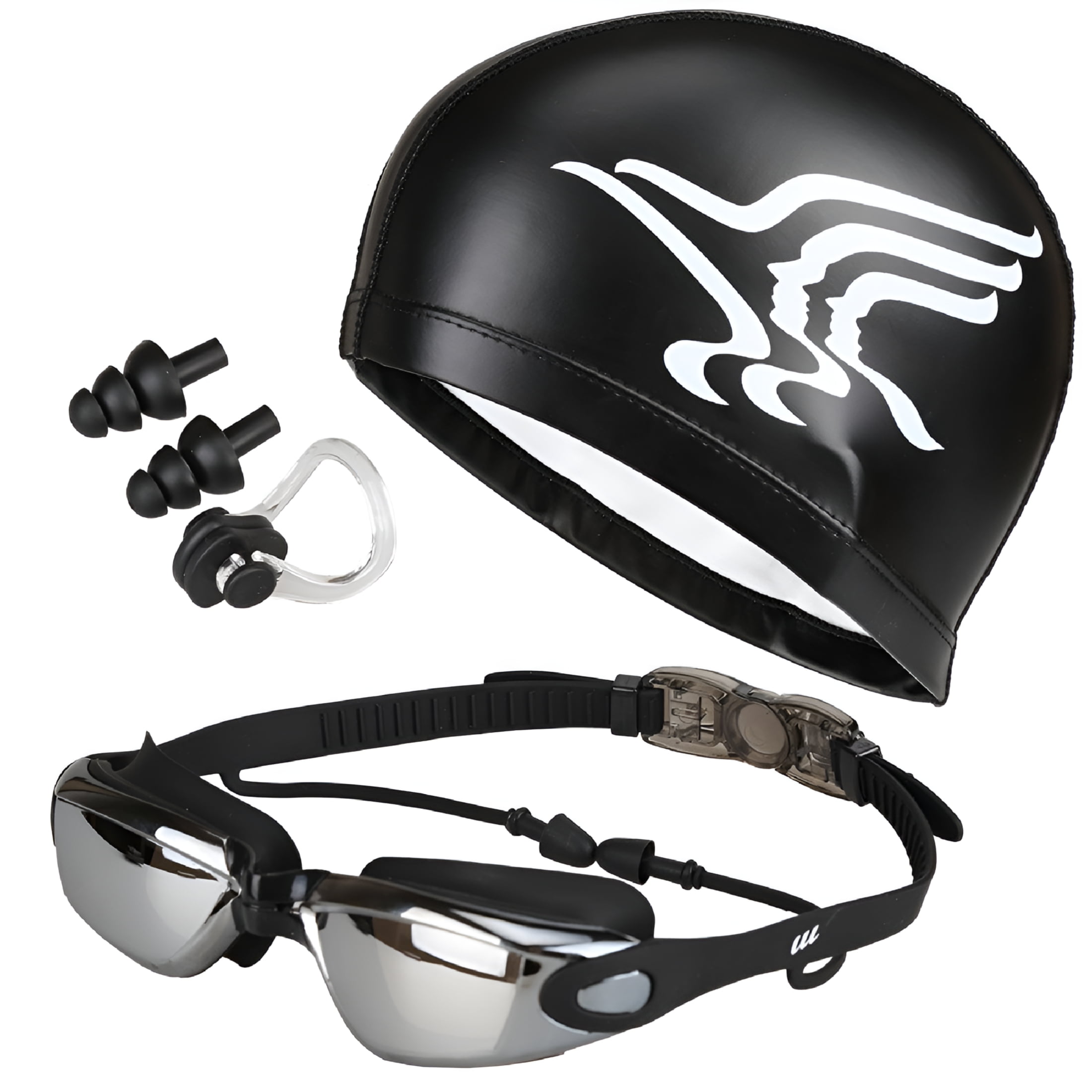 BESTSKY 2026 New Swim Goggles & Silicone Cap Set for Adults - Uv ...