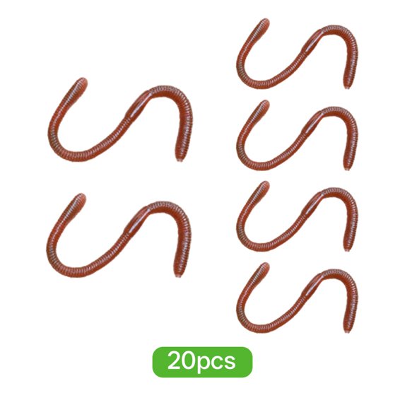 BESTSKY 20Pcs Fake Bugs,Brown Earthworm Plastic Bugs,Scenario Play Prop ...