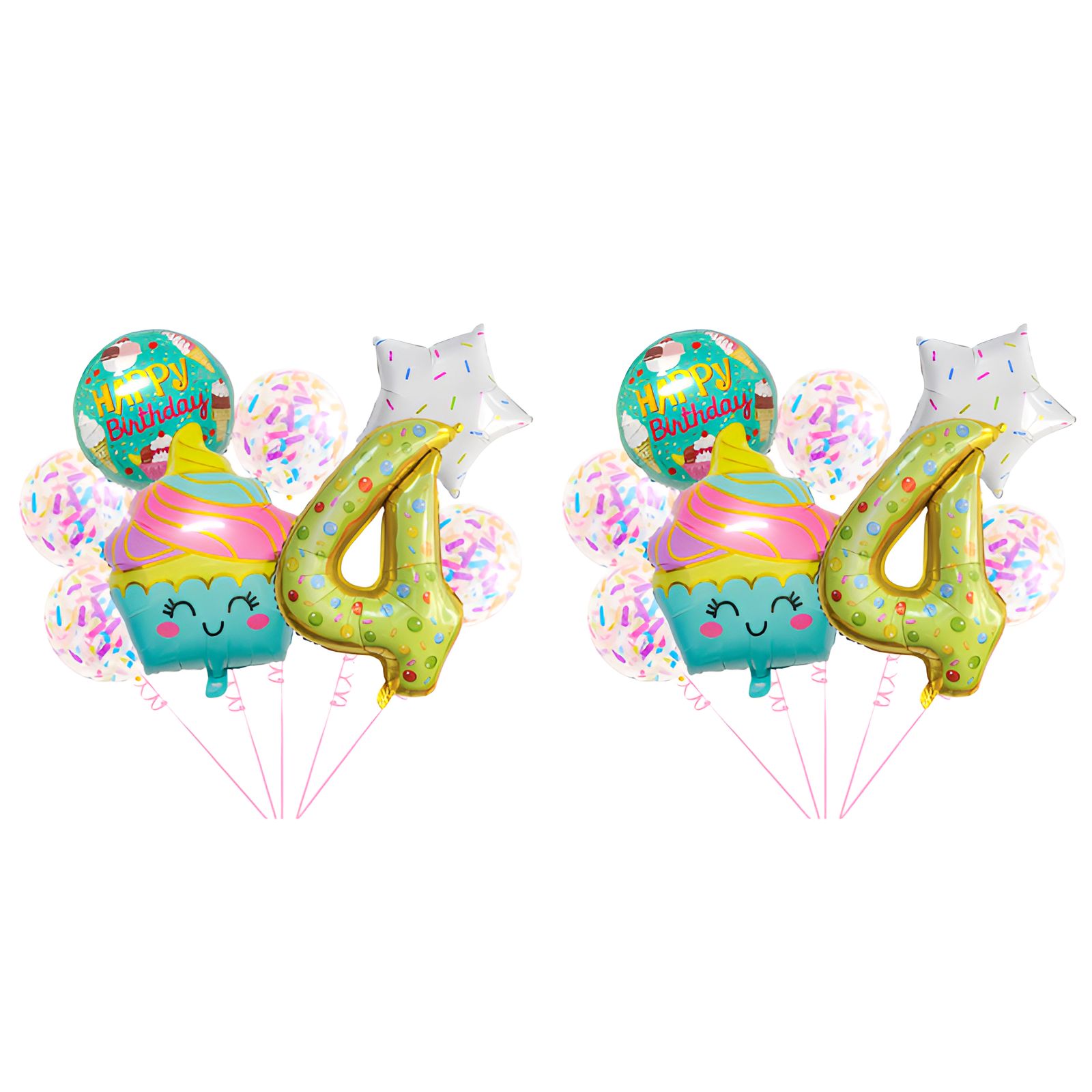 BESTSKY 20Pcs Number Balloons,Energetic Dessert Balloons Birthday ...