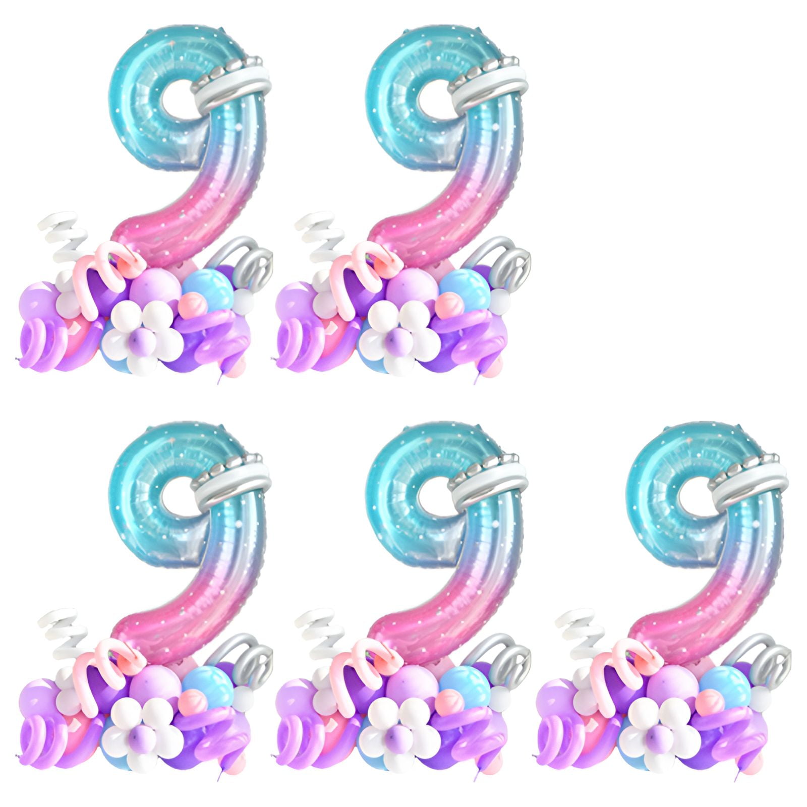 BESTSKY 230Pcs Number Balloons,Birthday Decoration Style Balloons for Birthday Party,Star ...