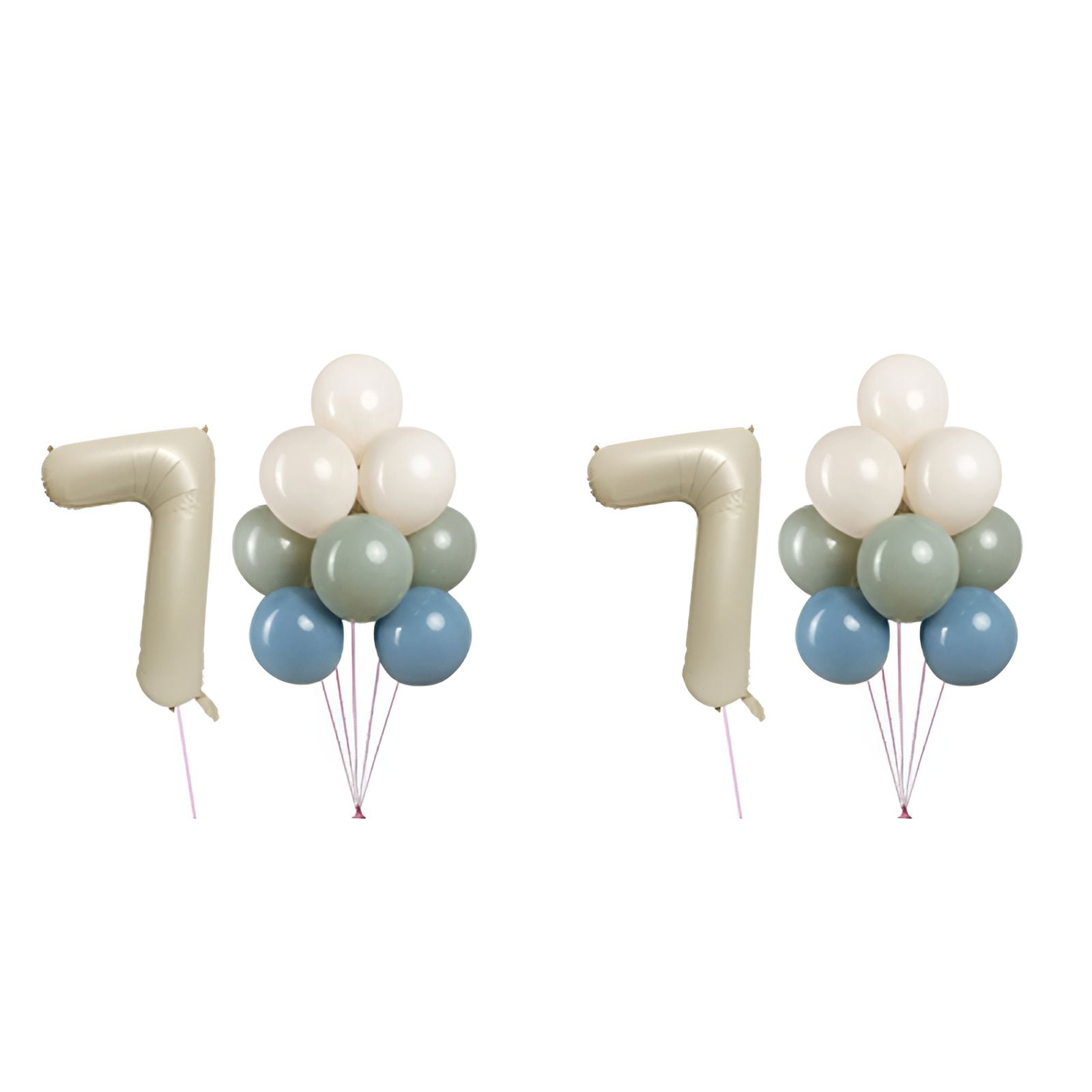 BESTSKY 24Pcs Number Balloons,Vintage Milk White Balloon Pairing Party ...