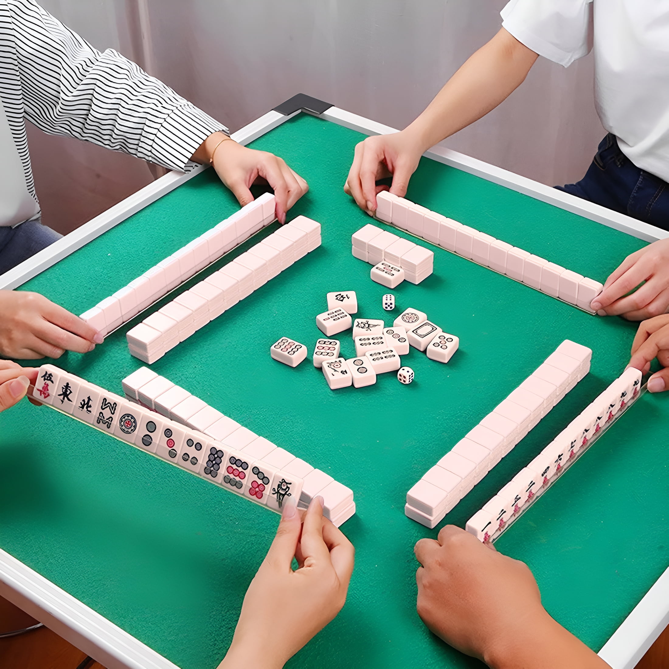 BESTSKY 24mm Portable Small-sized Mahjong Combination Set - Walmart.com