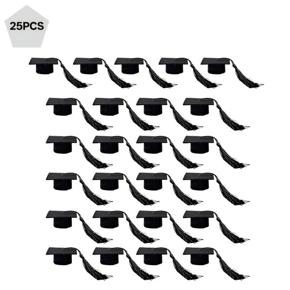BESTSKY 25Pcs Mini Graduation Caps Felt Small Doctor Hat with Golden ...