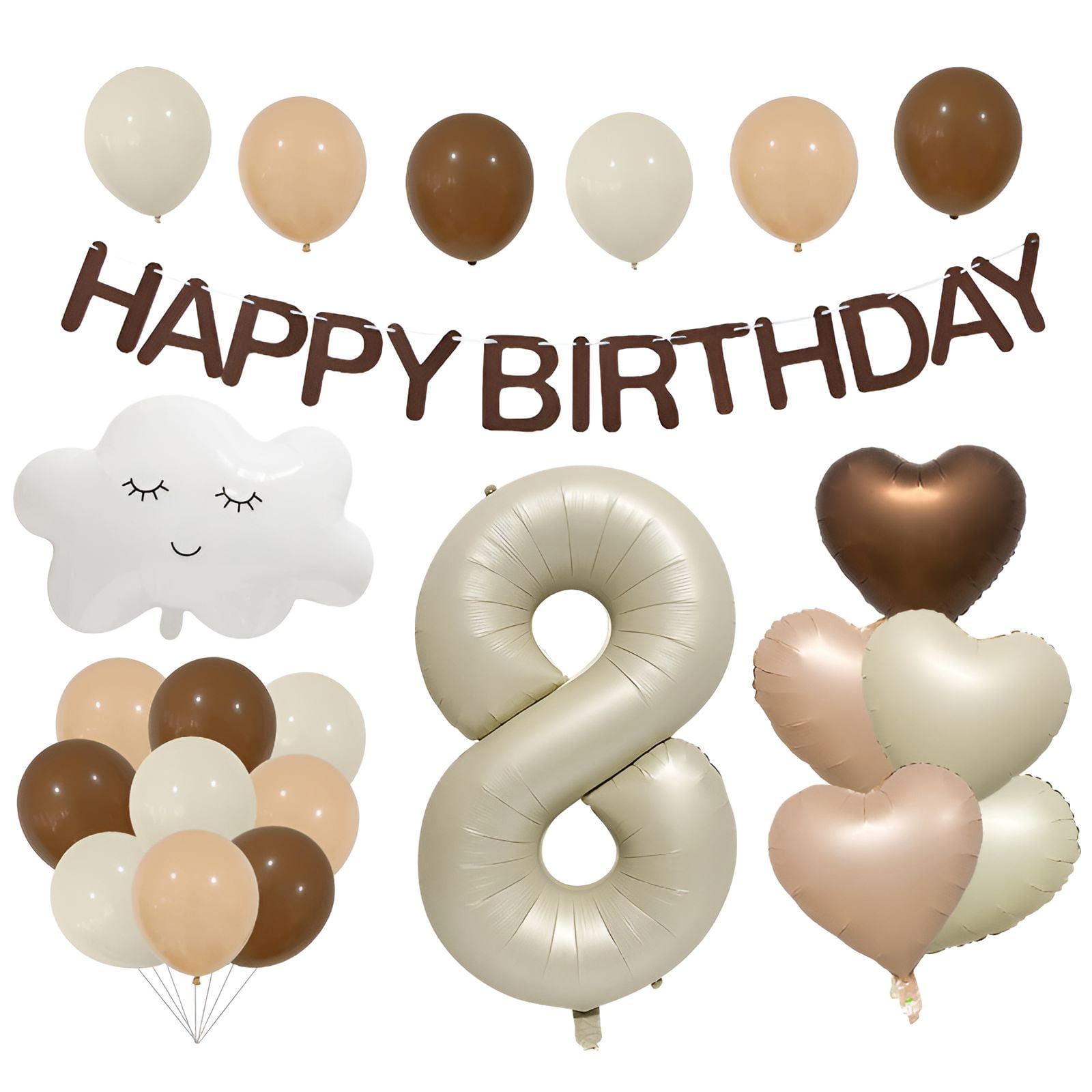 BESTSKY 26Pcs Number Balloons,Sweet Balloon Highlight Party Decorations ...