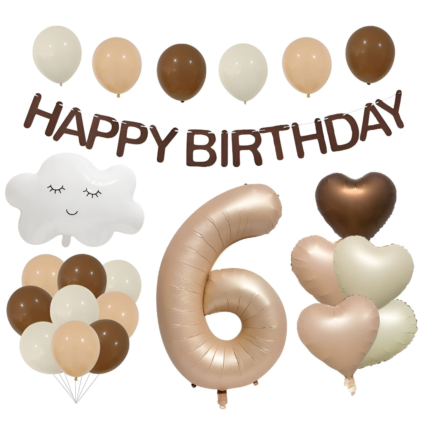 BESTSKY 26Pcs Number Balloons,Unique First Birthday Design Party Decorations,Cozy Atmosphere ...