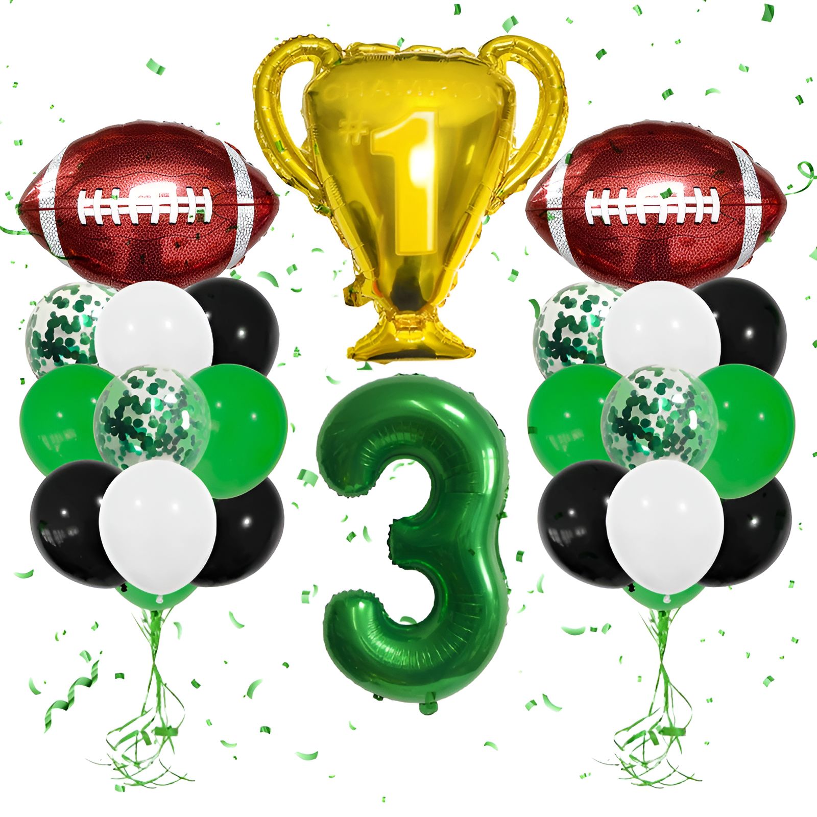 BESTSKY 27Pcs Number Balloons,Sports Atmosphere Lighting Birthday ...