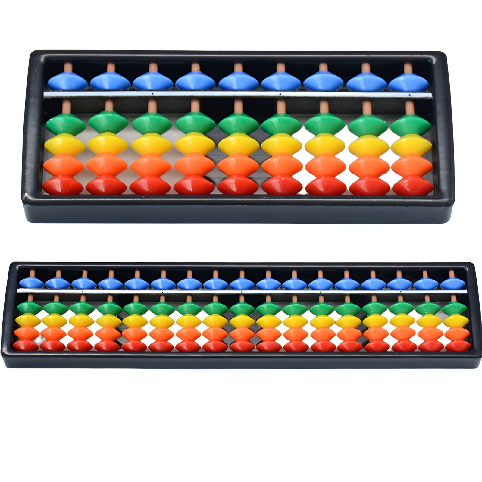 BESTSKY 2Pcs Abacus,Brain Calculation Grower Abacus for Kids Math,Repeatable Hole-Making ...