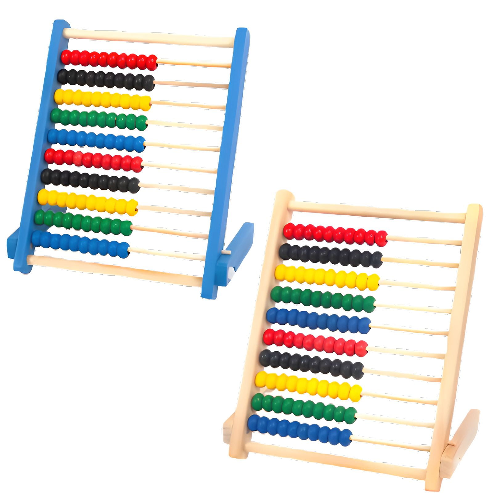 BESTSKY 2Pcs Abacus,10Rows Wooden Toddler Toy, Math Games for Kids 5-7 ...
