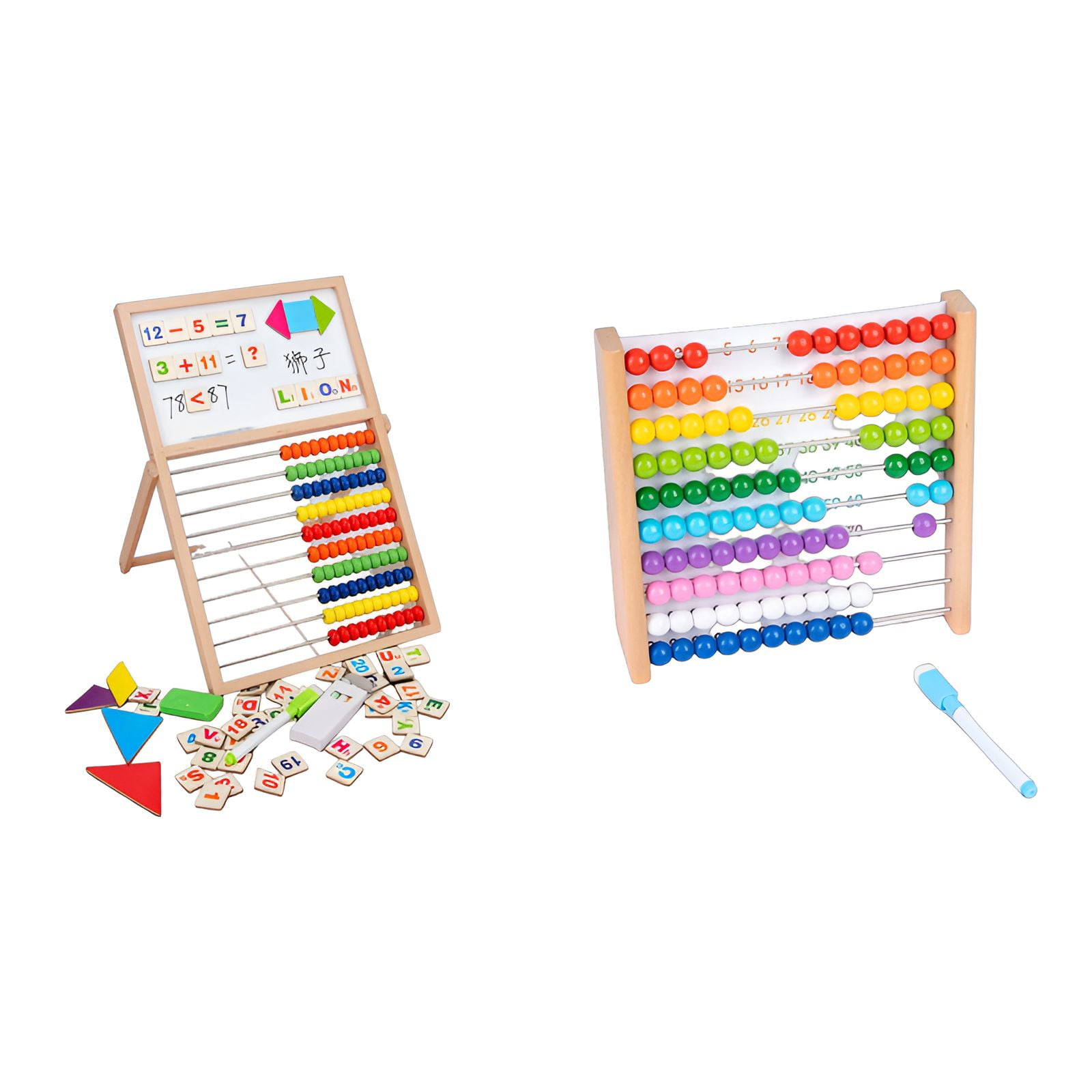 BESTSKY 2Pcs Abacus,Extra-Thick Counting Rods Abacus for Kids Math ...