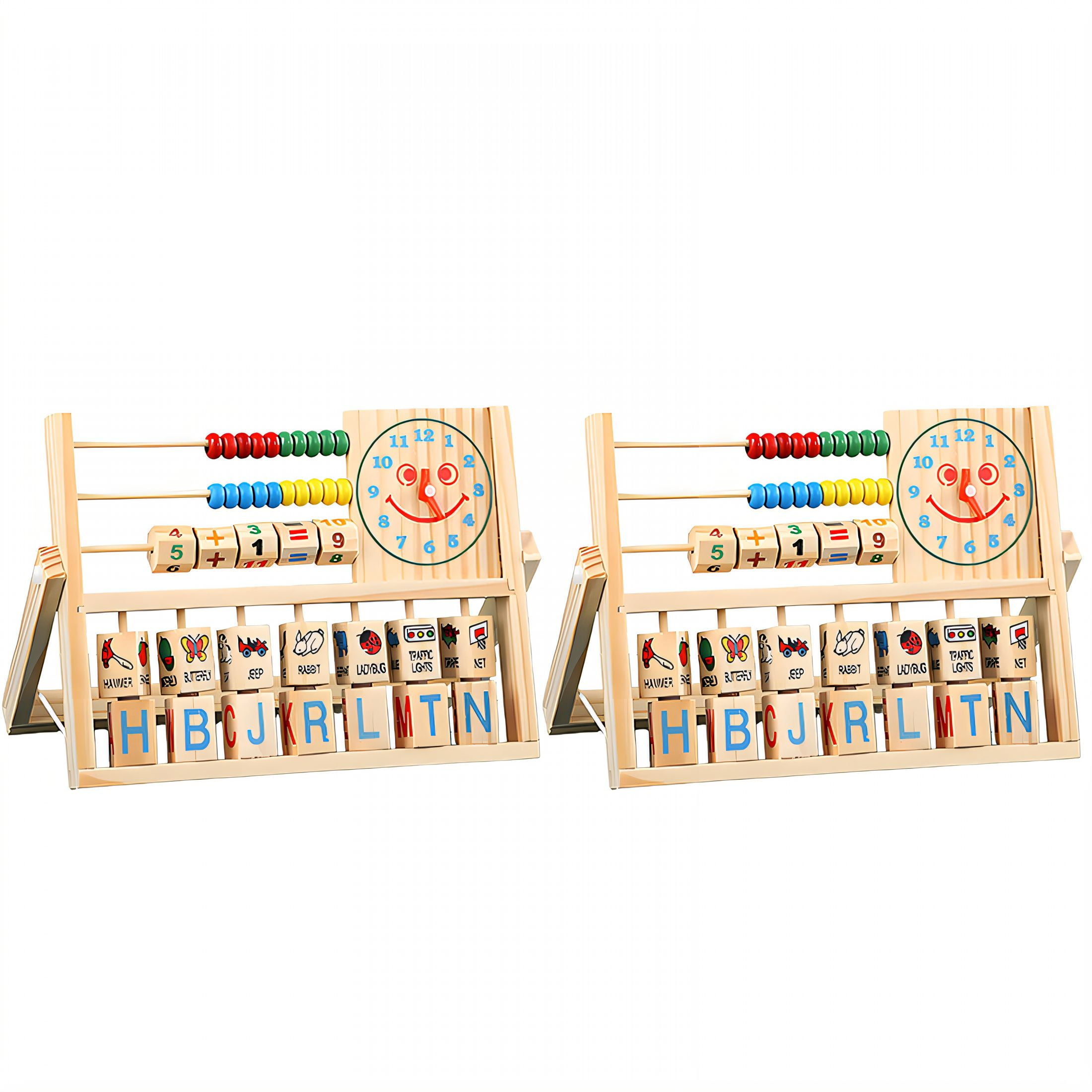 BESTSKY 2Pcs Abacus for Kids Math,Cognitive Challenge Wood Abacus for 4 ...