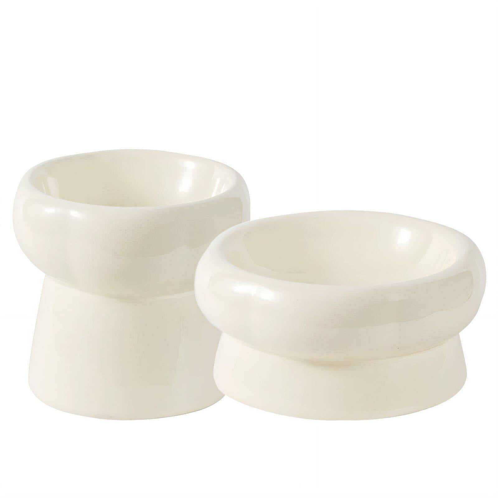 BESTSKY 2Pcs Cat Food Bowl,High-Foot Design for Neck Protection Cat ...