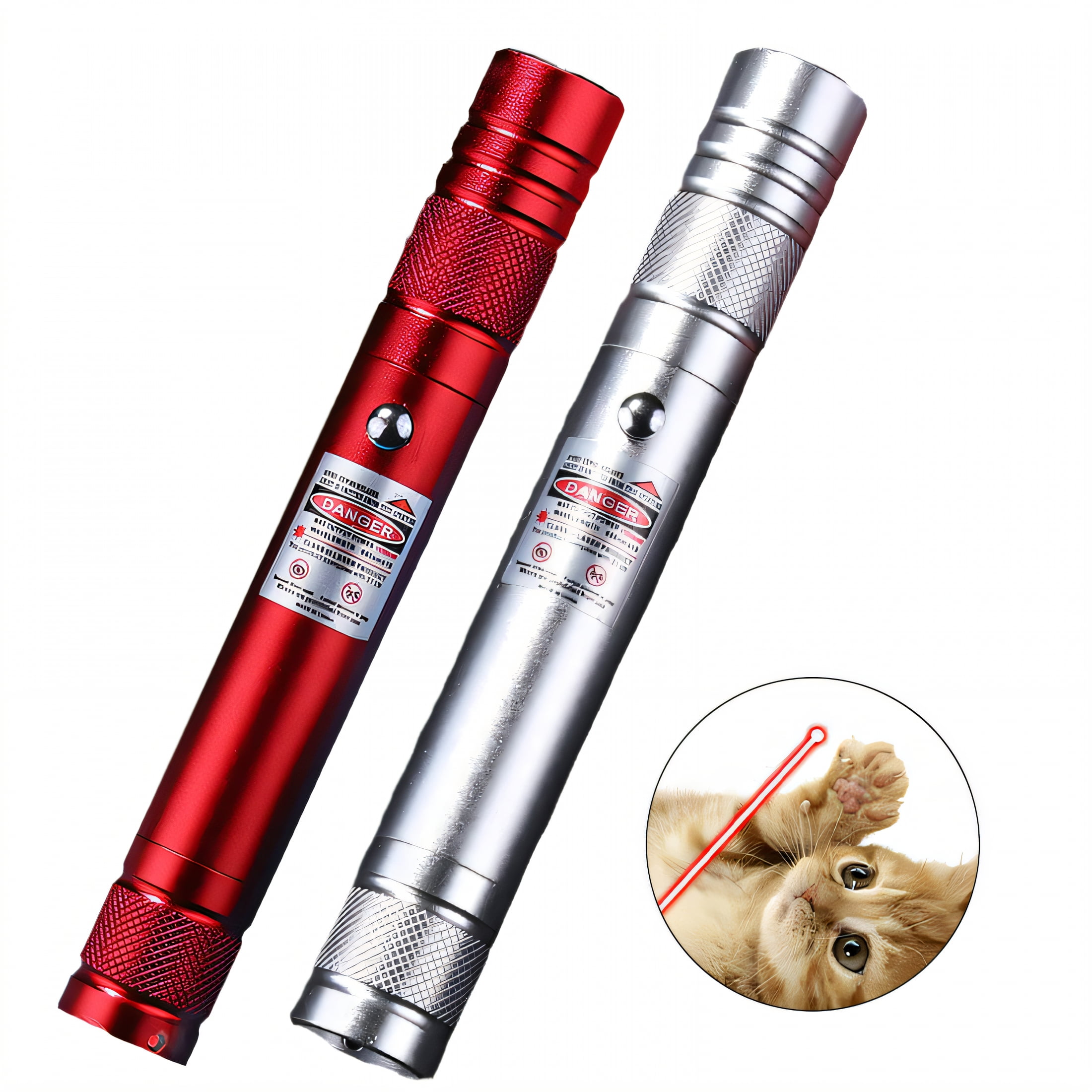 BESTSKY 2Pcs Cat Laser Pointer Toy,Comfortable Grip Laser Light ...