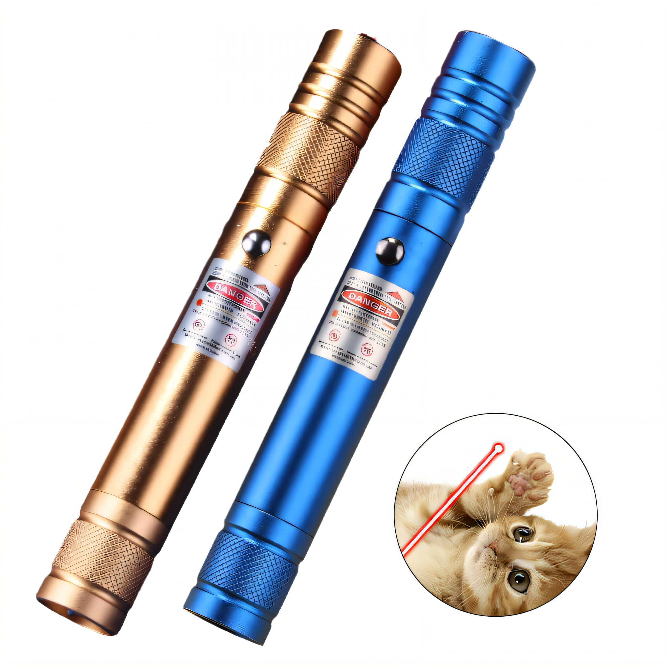 BESTSKY 2Pcs Cat Laser Pointer Toy,Ergonomic Button Laser Pointer Cat Toy,Smooth Operation ...