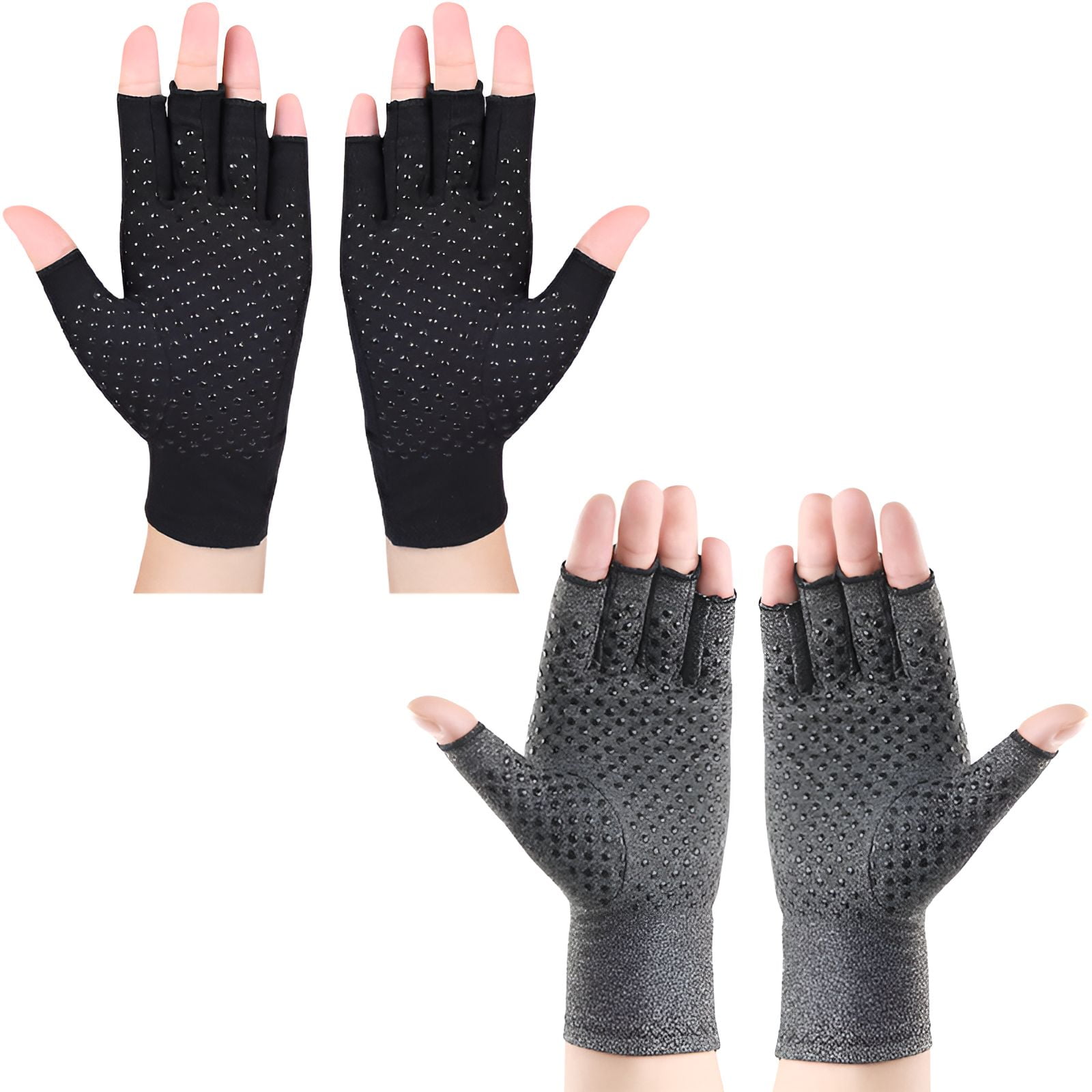BESTSKY 2Pcs Compression Gloves,Anti-Slip Dot Glue Compression Gloves ...