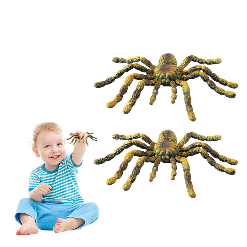 BESTSKY 2Pcs Fake Bugs,Wolf Spider Plastic Bugs,Surprise Easter Prank ...