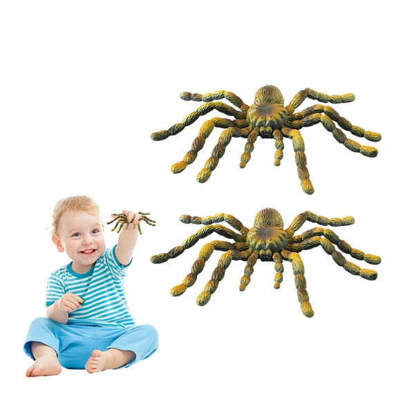 BESTSKY 2Pcs Fake Bugs,Wolf Spider Plastic Bugs,Surprise Easter Prank ...