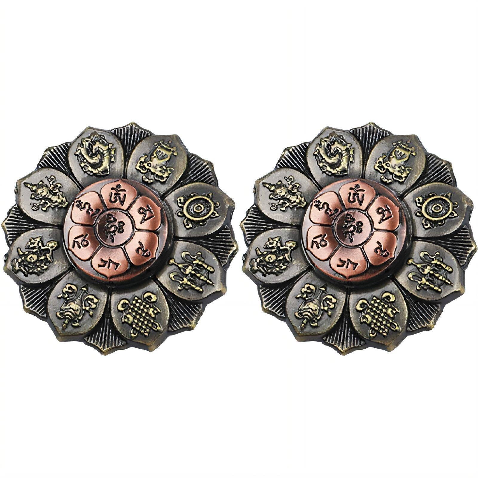 BESTSKY 2Pcs Fidget Toys Adults,Lotus Metal Fidget Spinner,Stress ...