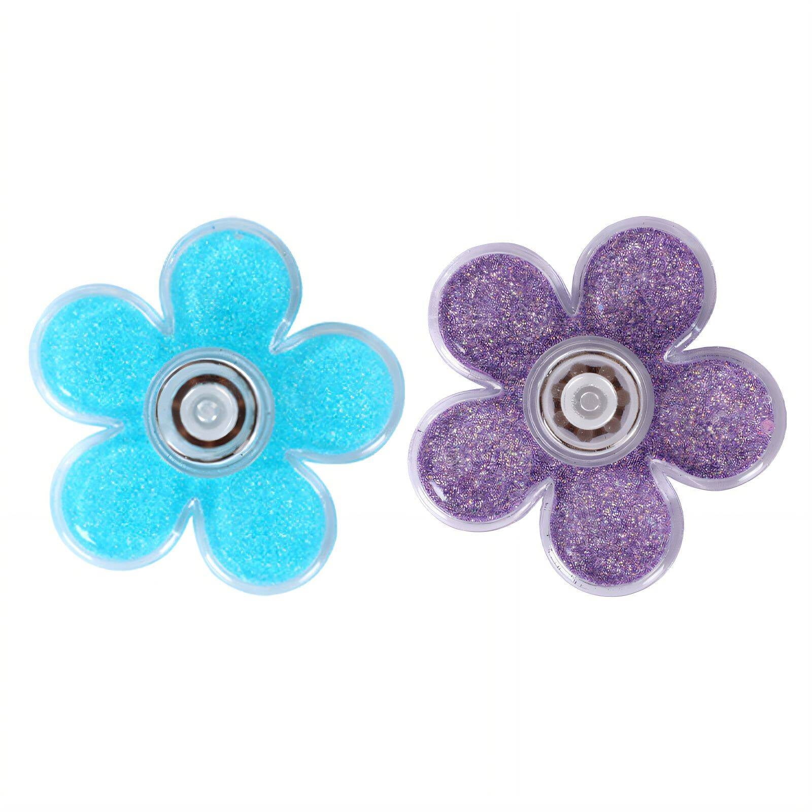 BESTSKY 2Pcs Fidget Spinner,Five-Finger Petal Quicksand Stress Relief ...