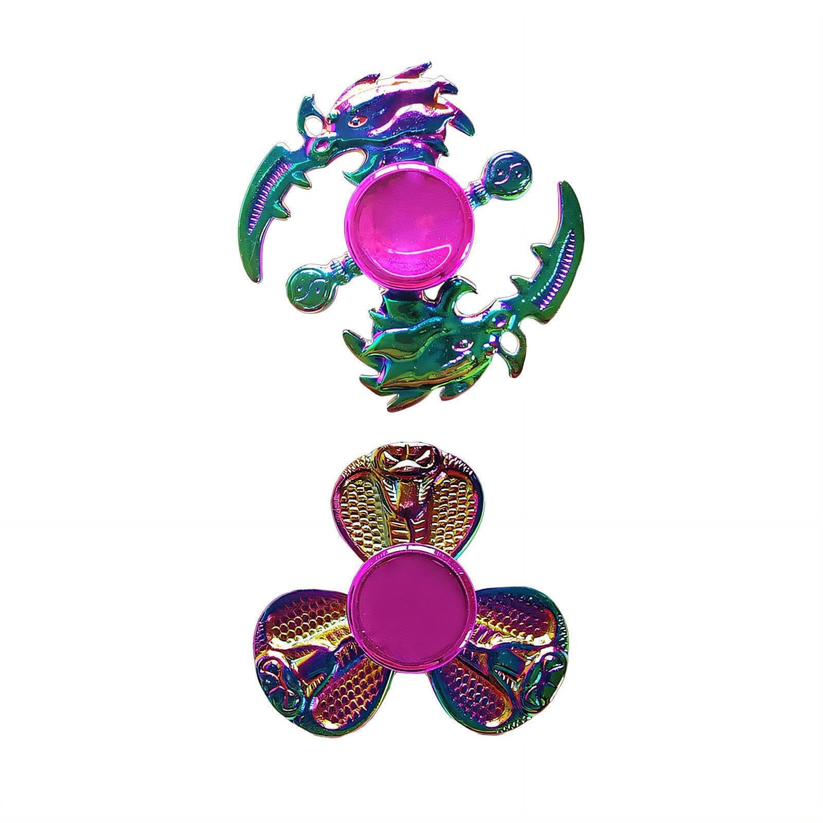 BESTSKY 2Pcs Fidget Toys Adults,Colorful Metal Fidget Toy,Flying ...