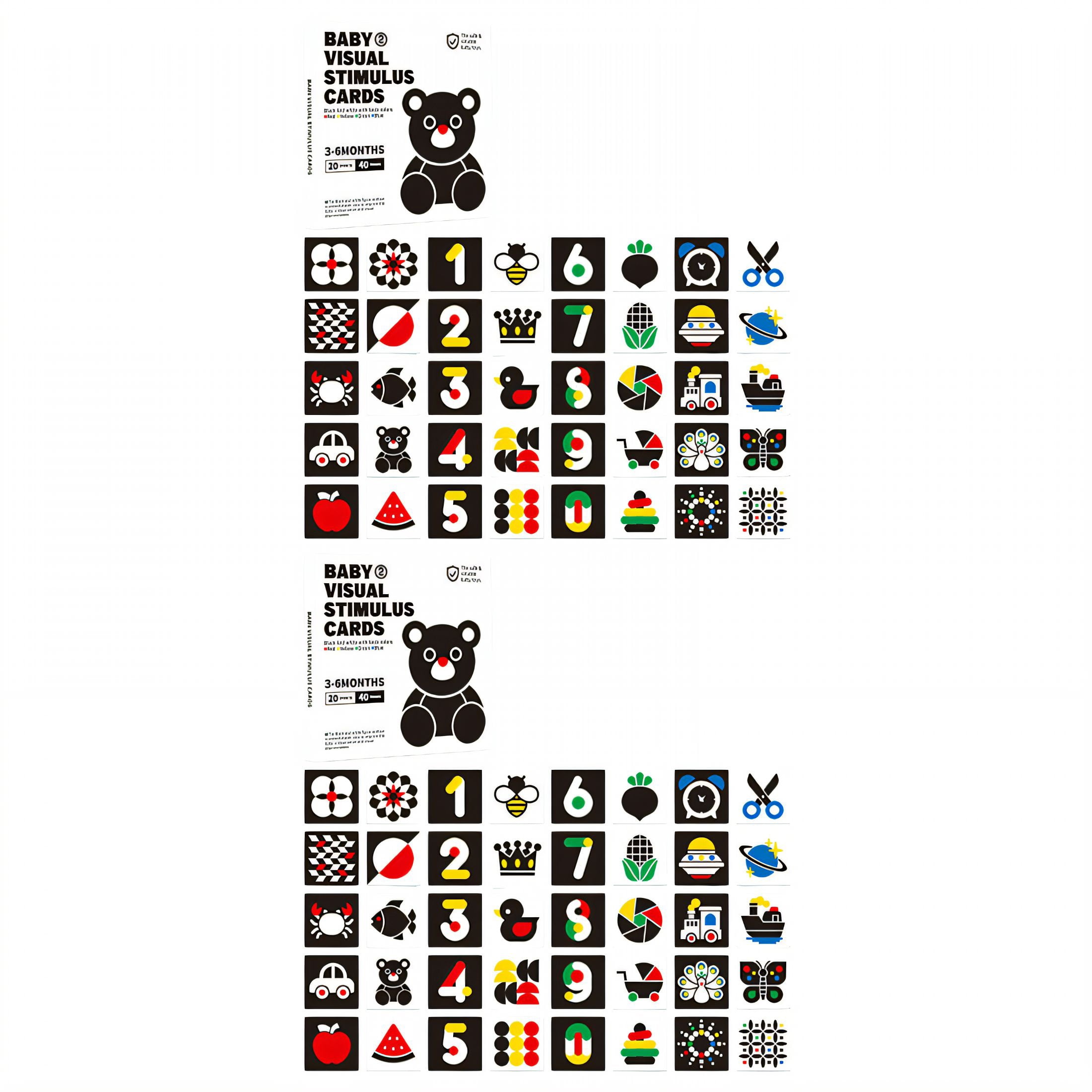 BESTSKY 2 Pack Flash Cards,Vision Toddler Flash Cards,Pattern Flash ...