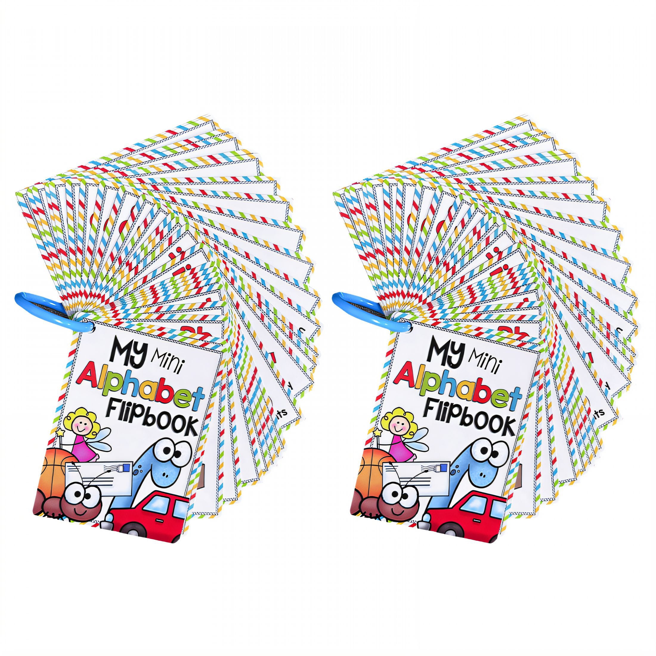 BESTSKY 2 Pack Flash Cards,Alphabet Flash Cards,Double-Sided Flash ...