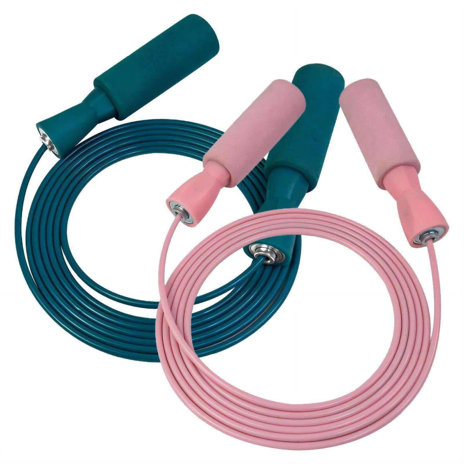 BESTSKY 2Pcs Jump Rope,Foam Grip Handle Kids Jump Rope,Smooth Steel ...