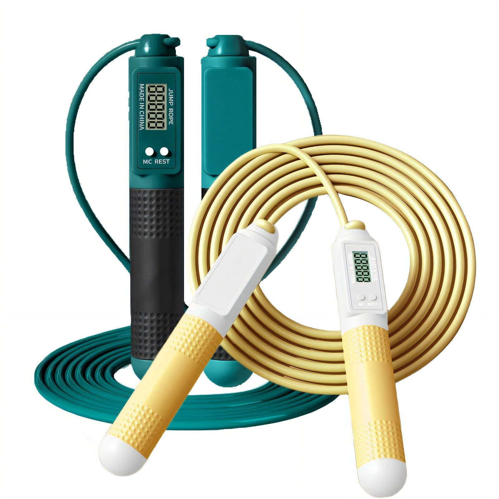 BESTSKY 2Pcs Jump Rope,Perfect for Home Workouts Kids Jump Rope,Clear ...