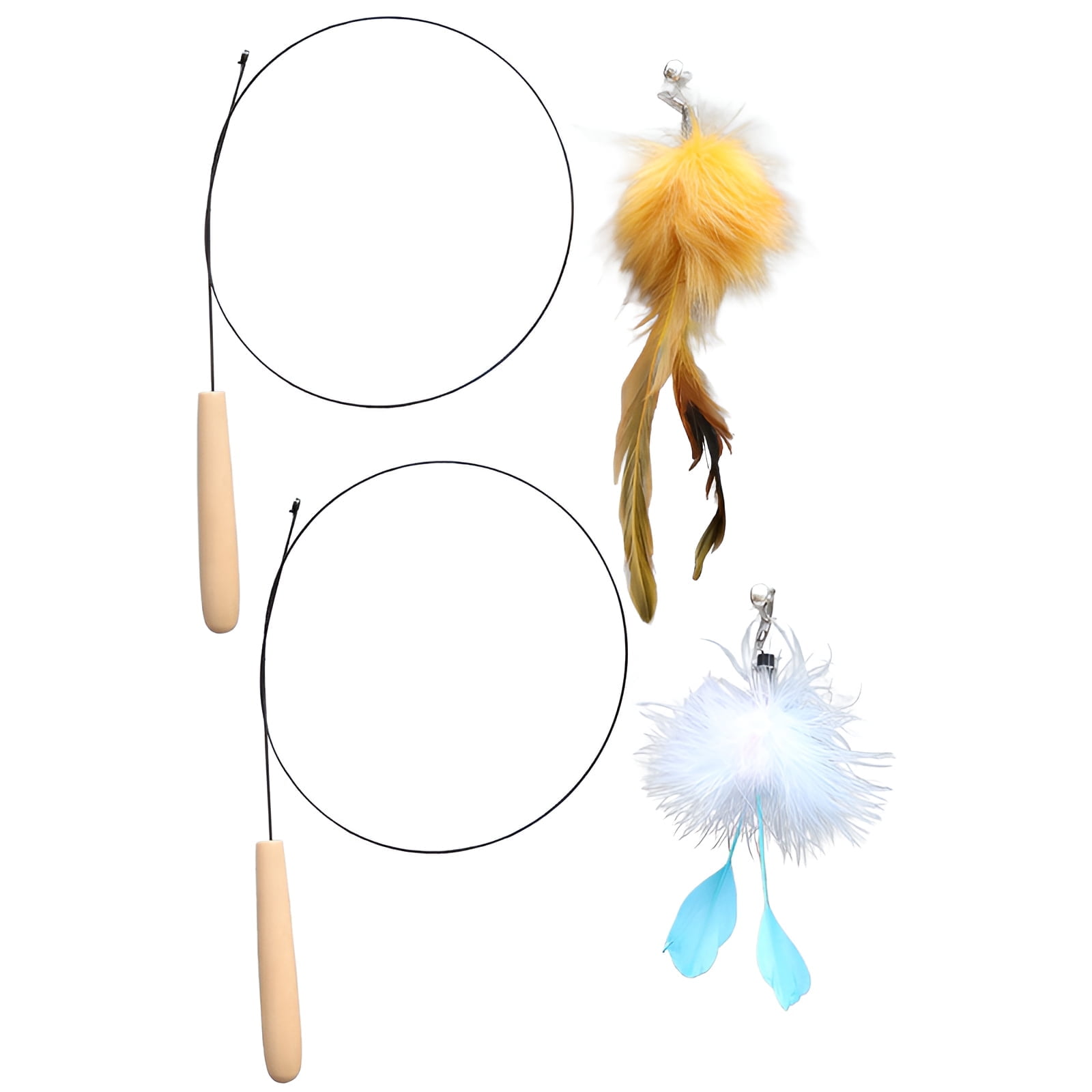 BESTSKY 2Pcs Kitten Toys,Spinning Windmill Cat Wand Toy,Visual and ...