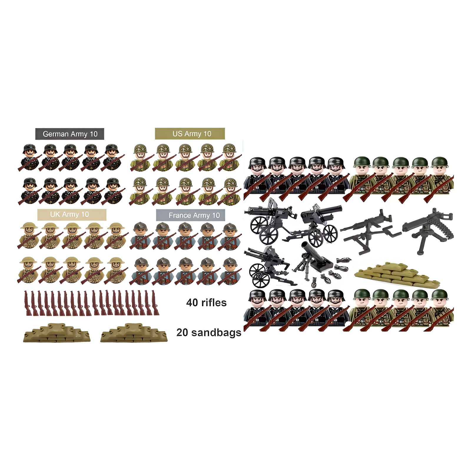 BESTSKY 2Pcs Military Toys,Roleplay Figures Army Toys,Scene Building ...