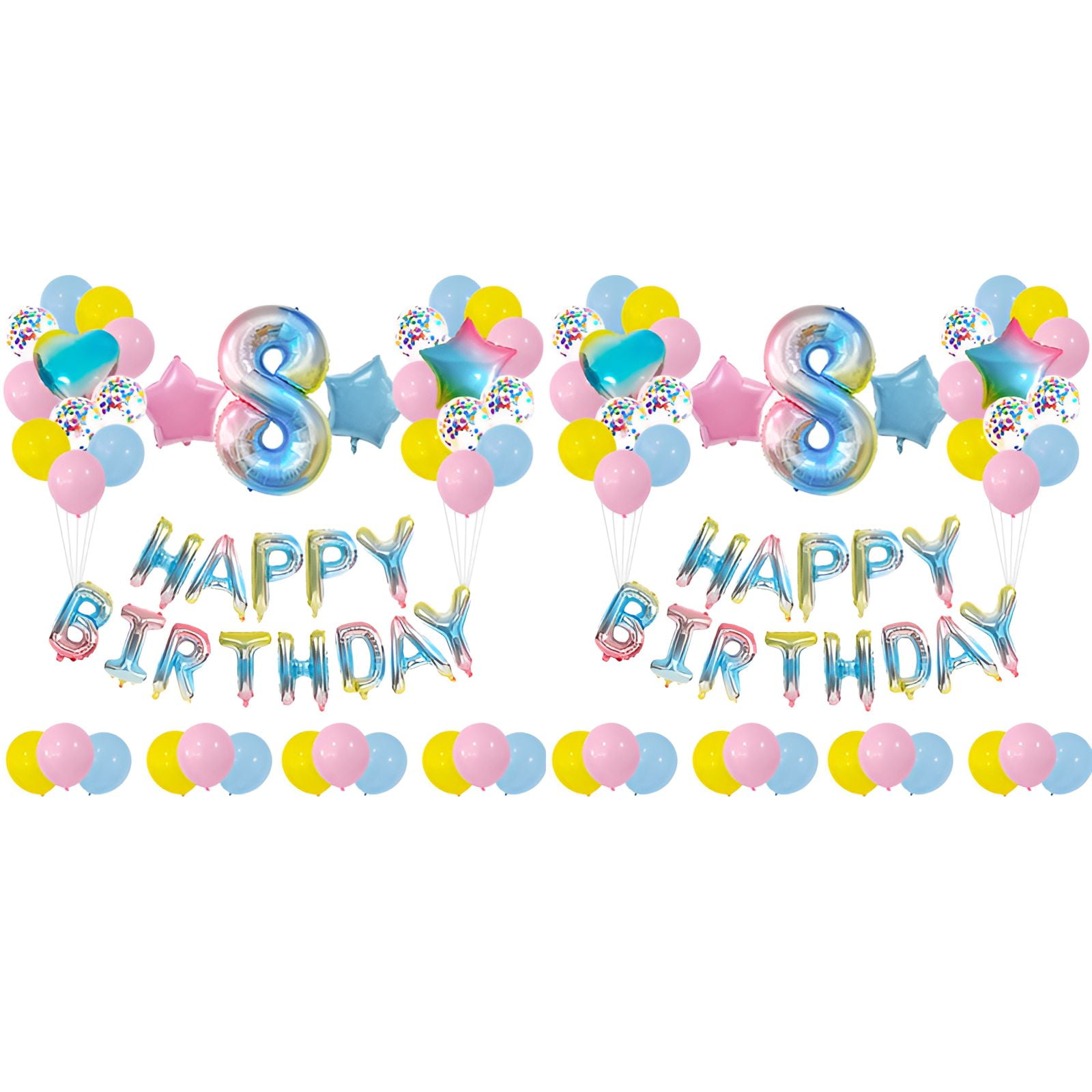 BESTSKY 2Pcs Number Balloons,Stylish Party Pairing Party Decorations ...