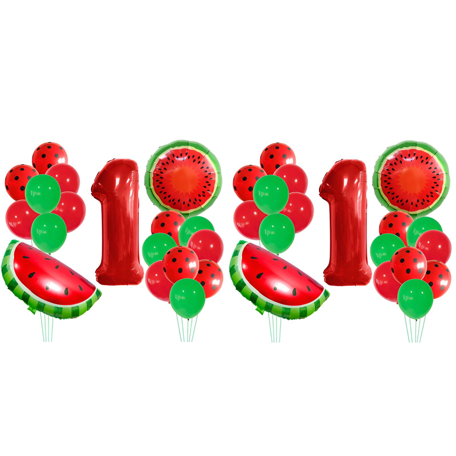 BESTSKY 2Pcs Number Balloons,Summer Fruit Decorations Balloons for ...